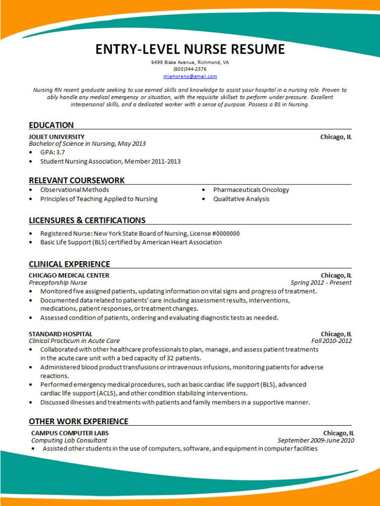 Free Entry-Level Resume Template (Word)
