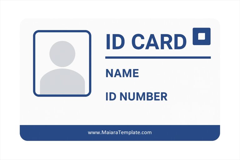 Free Customizable ID Card Template (Word)