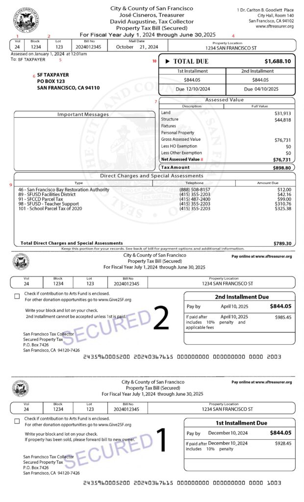 Printable Property Tax Receipt Template