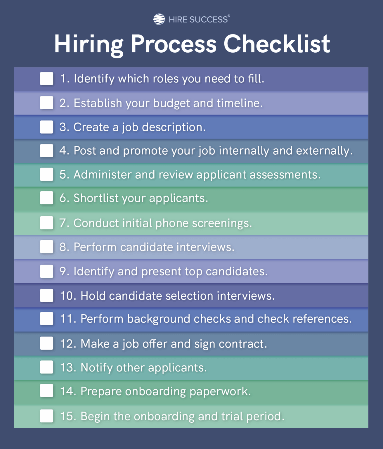 Free Printable Recruiting Checklist Template