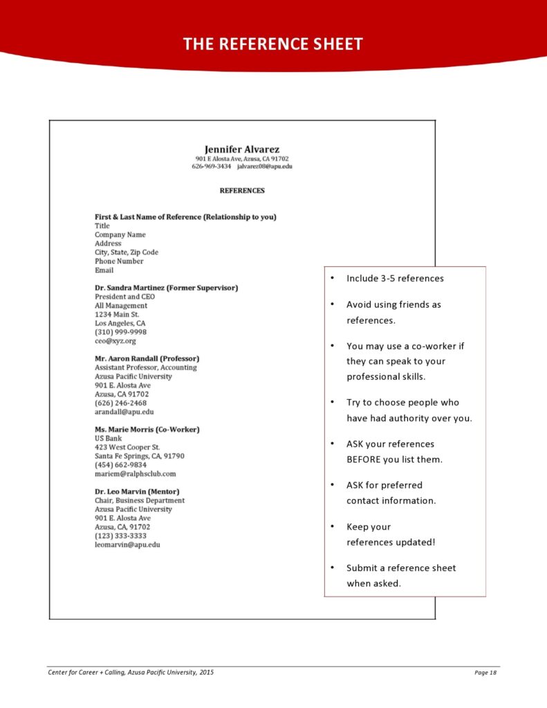 Reference Page Template (Word)