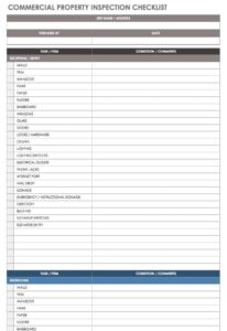 Printable Rental Inspection Checklist Template