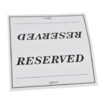 Printable Reserved Table Sign Template