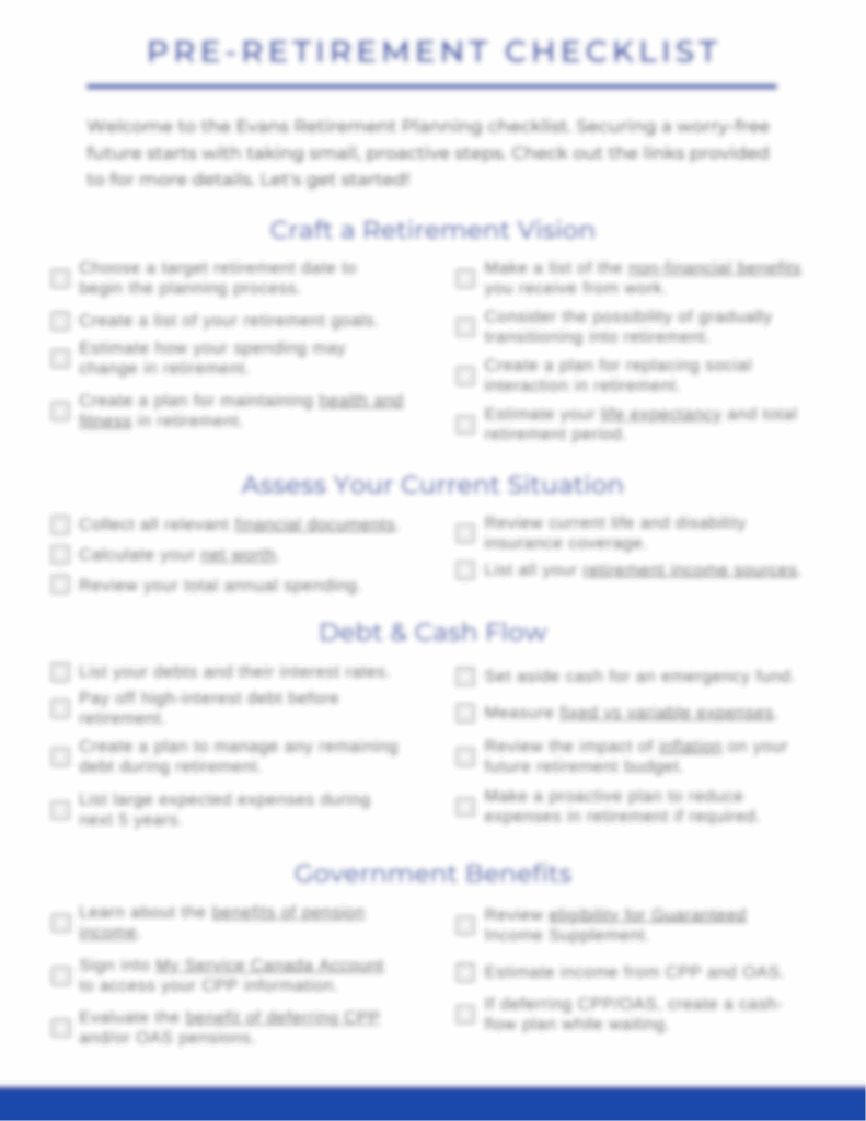 Free Printable Retirement Checklist Template