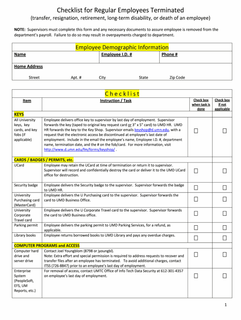 Free Printable Retirement Checklist Template