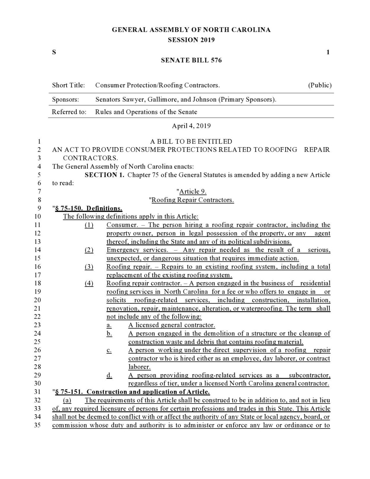 Customizable Roofing Contract Template (Word)