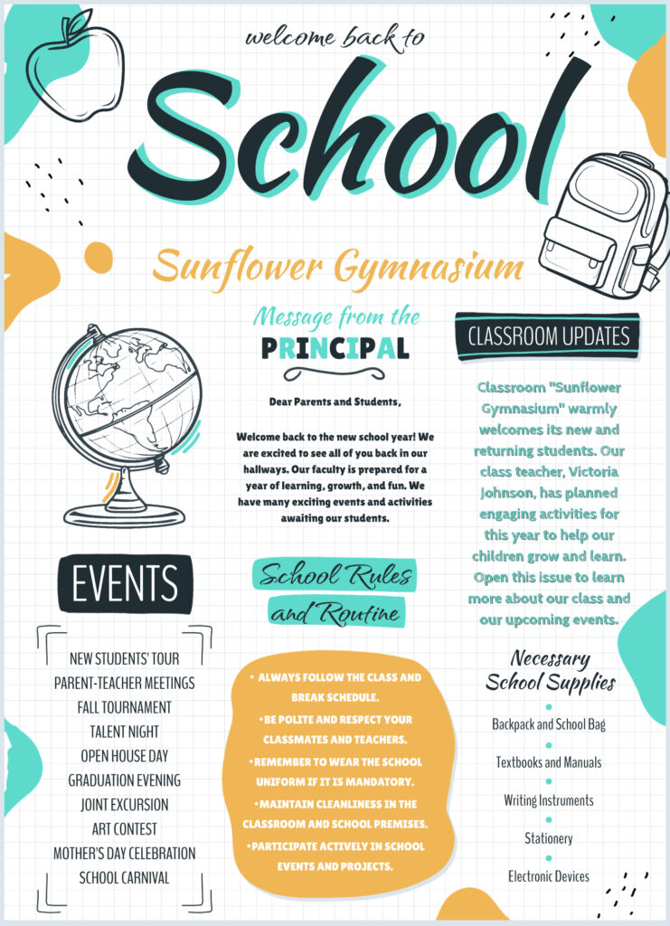 School Newsletter Template (Word)