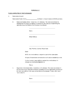 Subscription Agreement Template (Word)
