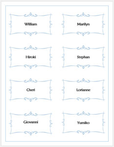 Editable Tent Place Card Template (Word)