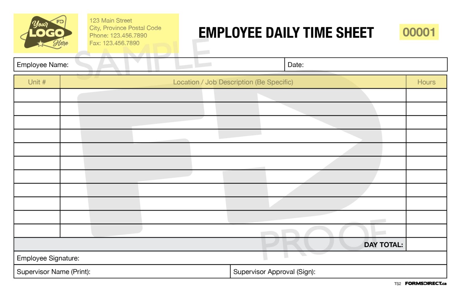 Timesheet Template With Job Description