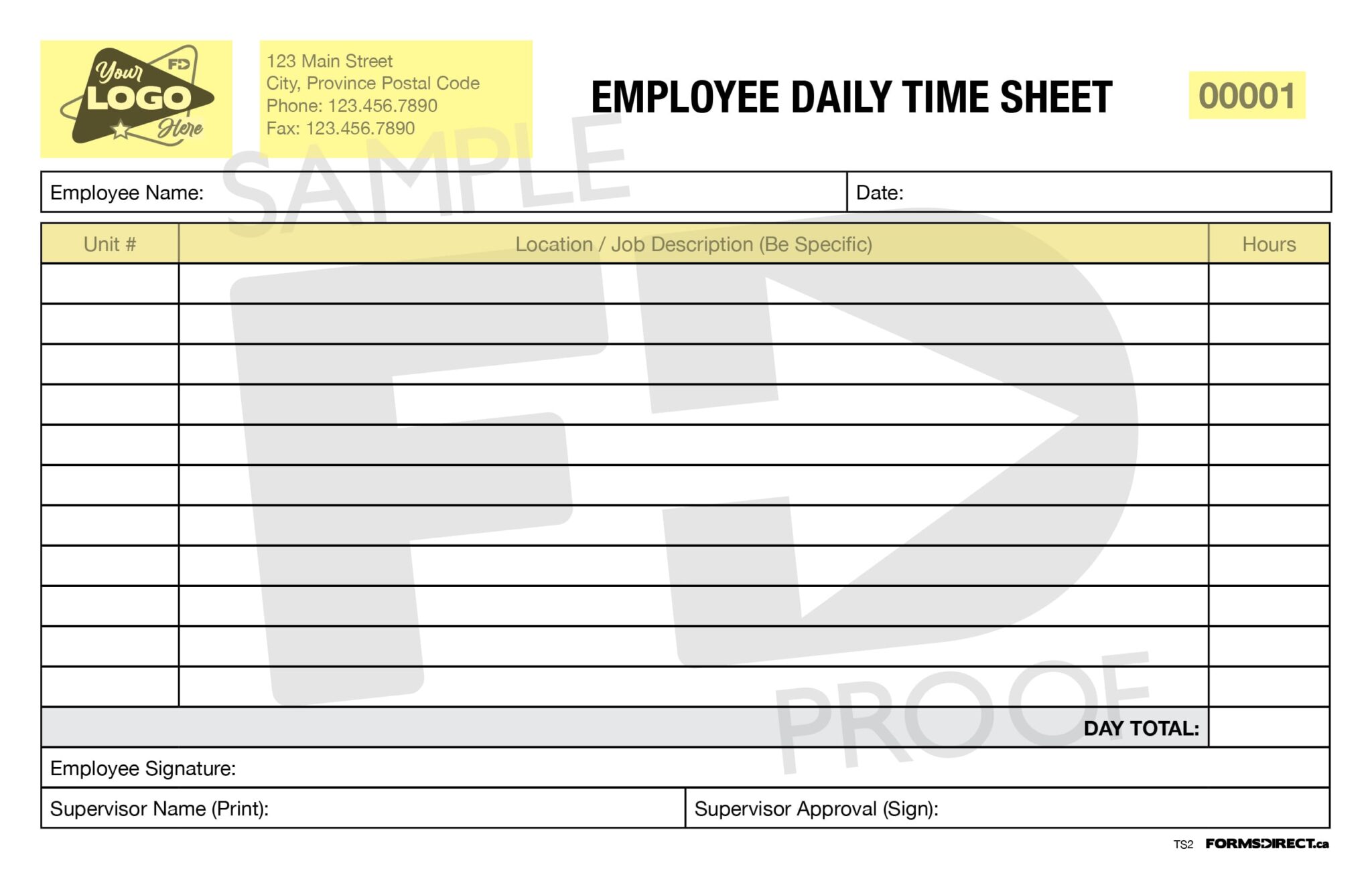 Timesheet Template With Job Description